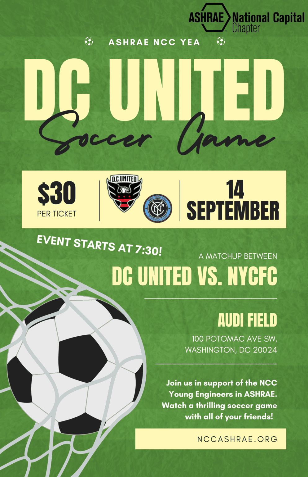 ASHRAE NCC YEA DC United Soccer Game – NCC ASHRAE